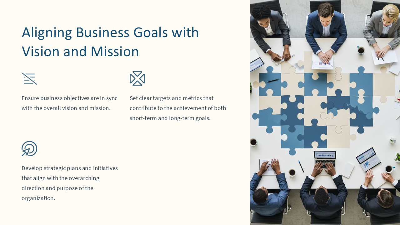 Aligning Business Goals with Vision and Mission PowerPoint Presentation ...