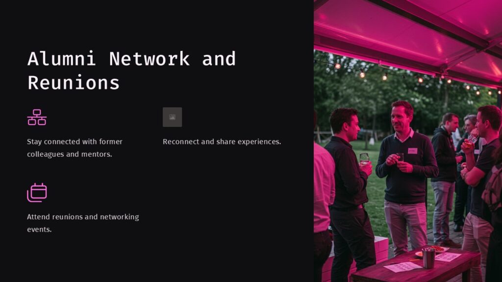 Alumni Network and Reunions PowerPoint Presentation : 100% Editable PPTx