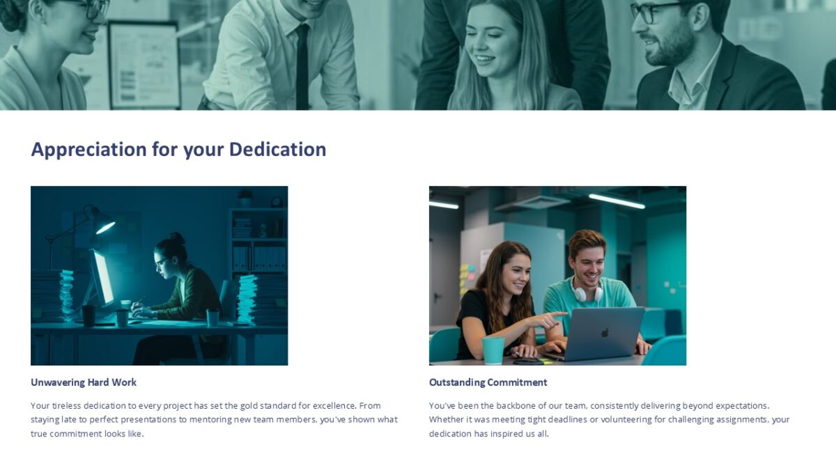 Appreciation for your Dedication PowerPoint Presentation : 100% ...