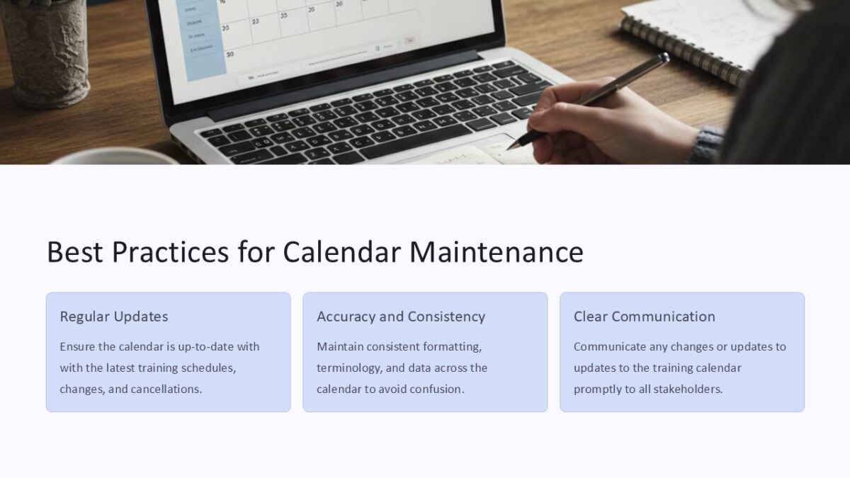Best Practices for Calendar Maintenance PowerPoint Presentation : 100% ...