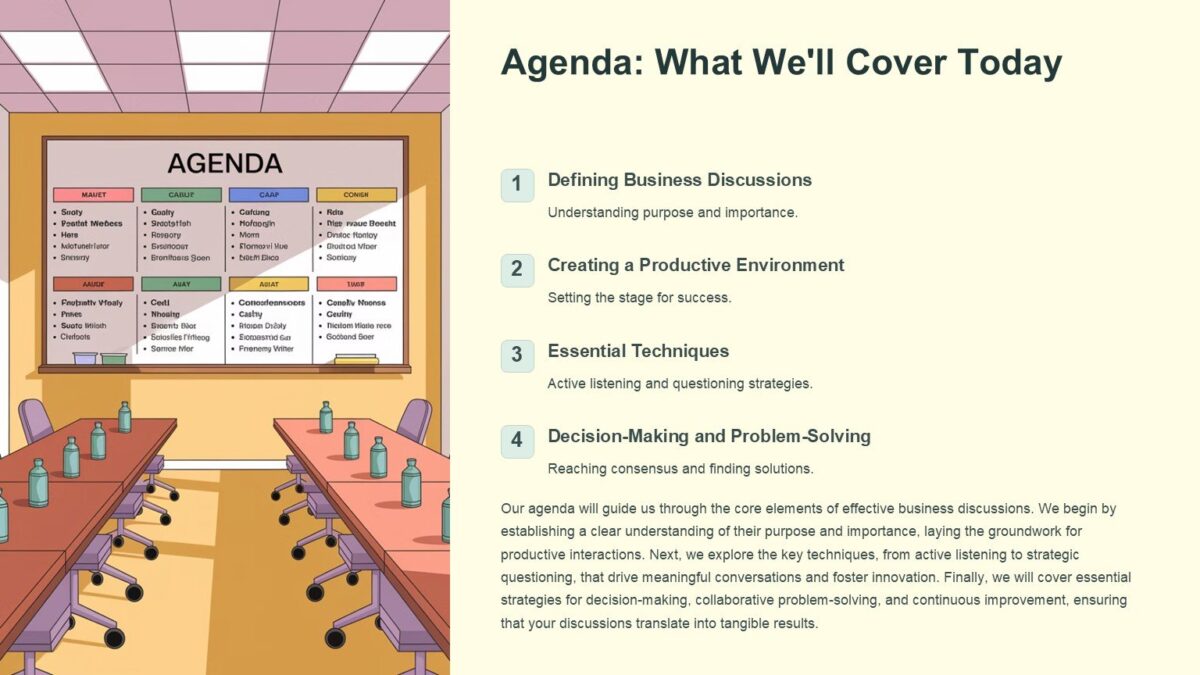 Business Discussion PowerPoint Template : 100% Editable PPTx