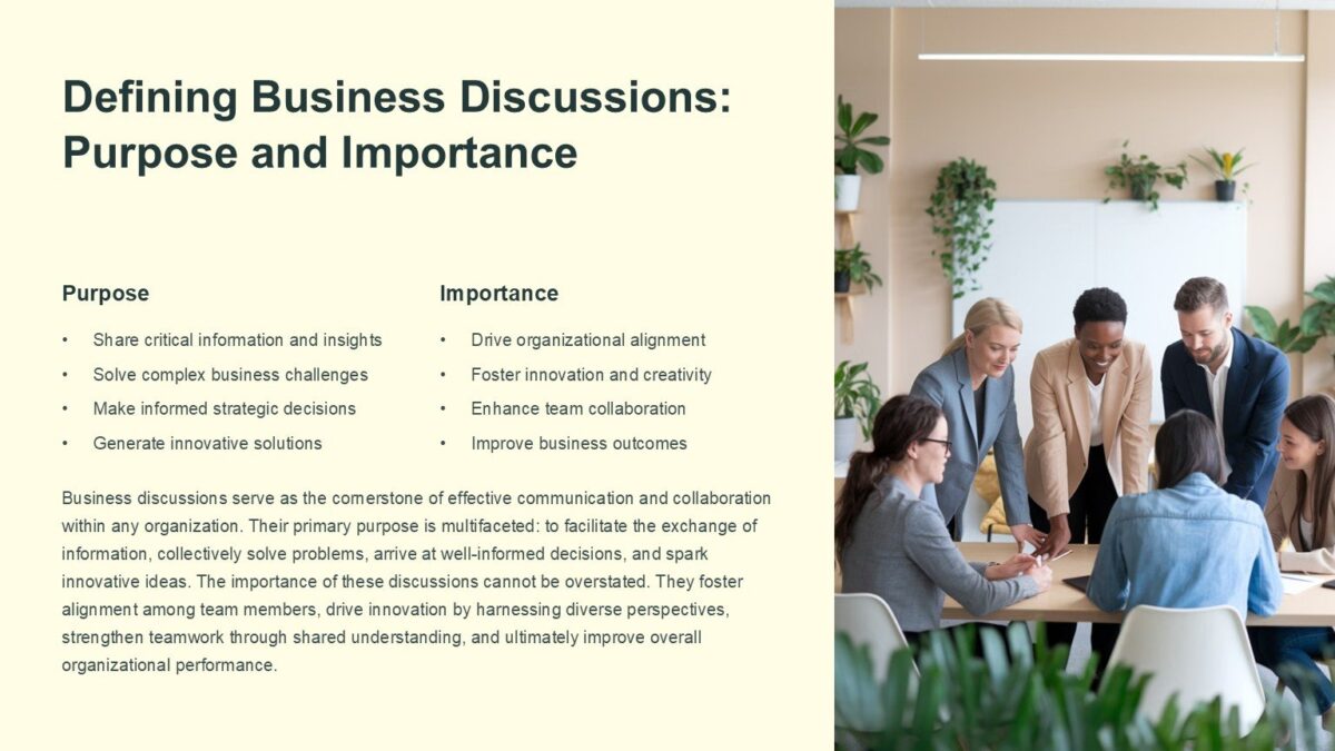 Business Discussion PowerPoint Template - PPTUniverse