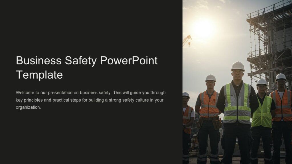 Business Safety PowerPoint Template : 100% Editable PPTx