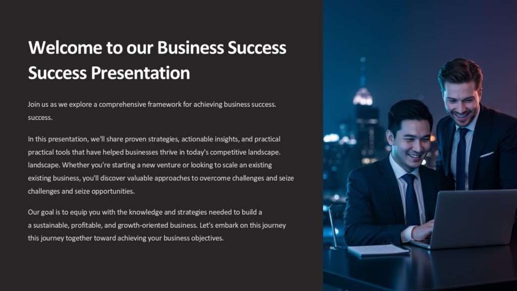 Business Success PowerPoint Template : 100% Editable PPTx