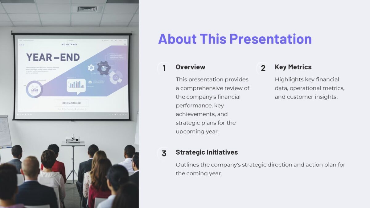 Business Year End PowerPoint Template : 100% Editable PPTx