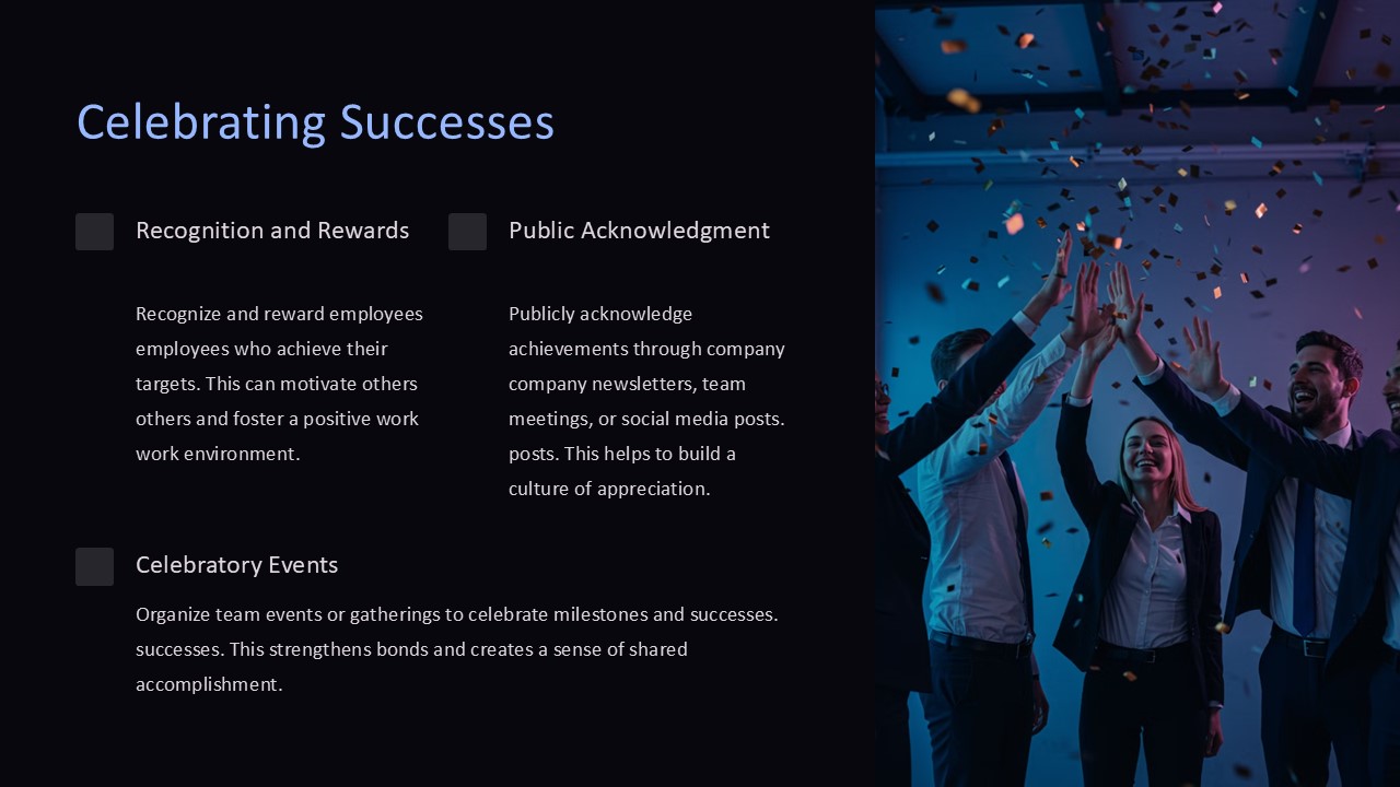 Celebrating Successes PowerPoint Presentation : 100% Editable PPTx