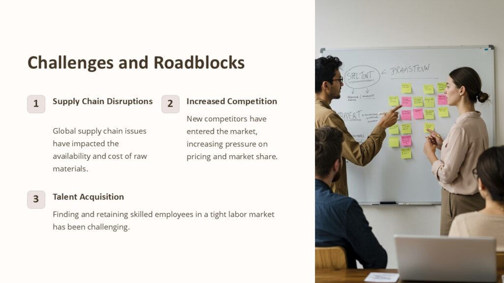 Challenges and Roadblocks PowerPoint Presentation : 100% Editable PPTx