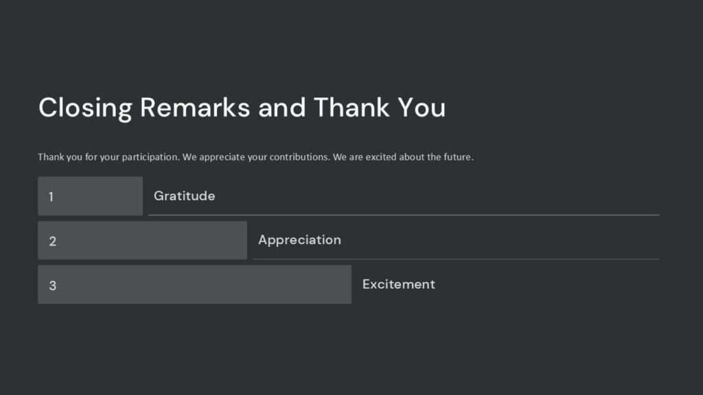 Closing Remarks and Thank You PowerPoint Presentation : 100% Editable PPTx