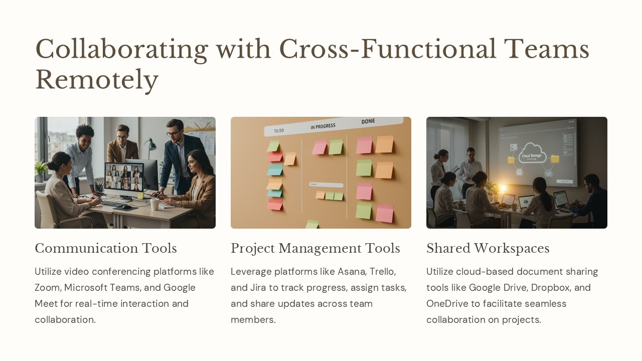 Collaborating with Cross Functional Teams Remotely PowerPoint Presentation - PPTUniverse