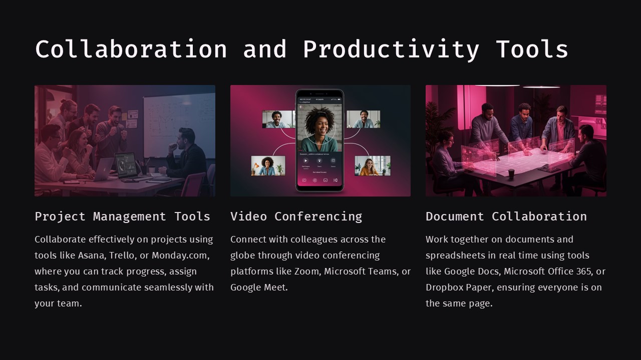 Collaboration and Productivity Tools PowerPoint Presentation - PPTUniverse