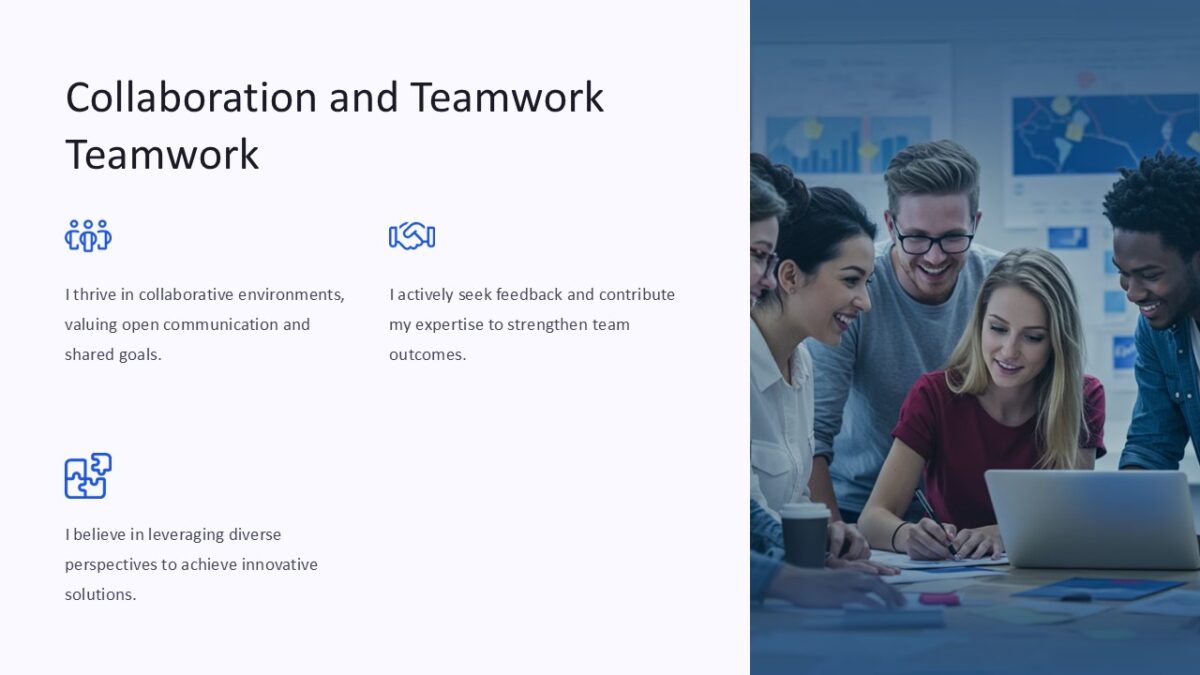 Collaboration and Teamwork PowerPoint Presentation : 100% Editable PPTx