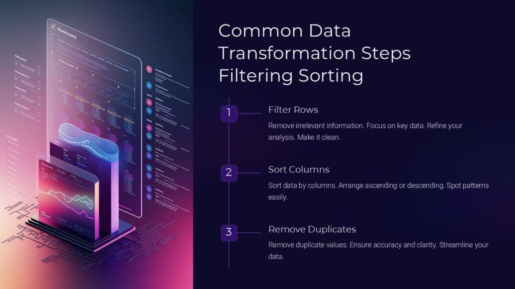 Common Data Transformation Steps Filtering Sorting PowerPoint Presentation - PPTUniverse