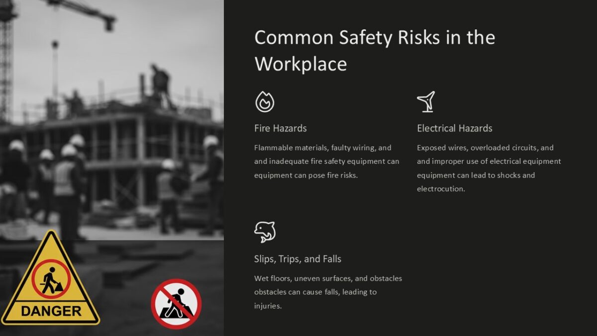 Common Safety Risks in the Workplace PowerPoint Presentation : 100% ...
