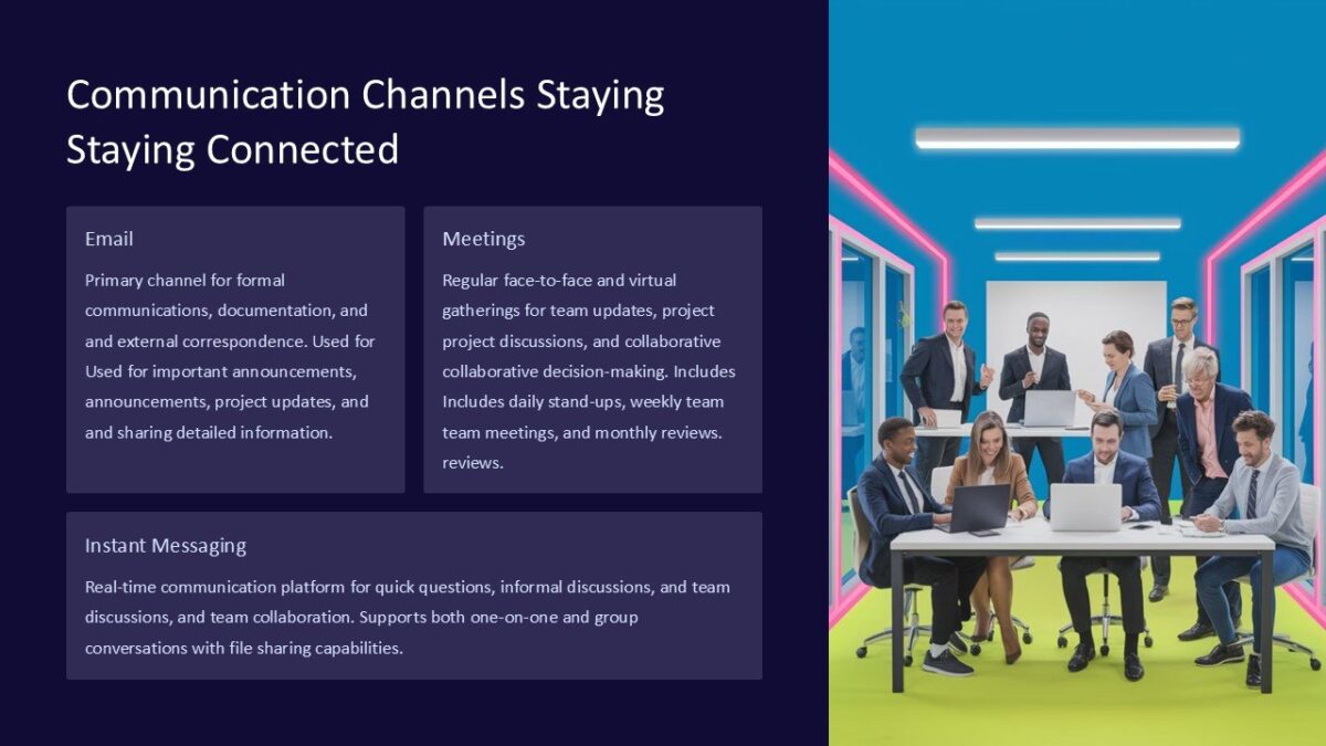 Communication Channels Staying Connected PowerPoint Presentation : 100% ...