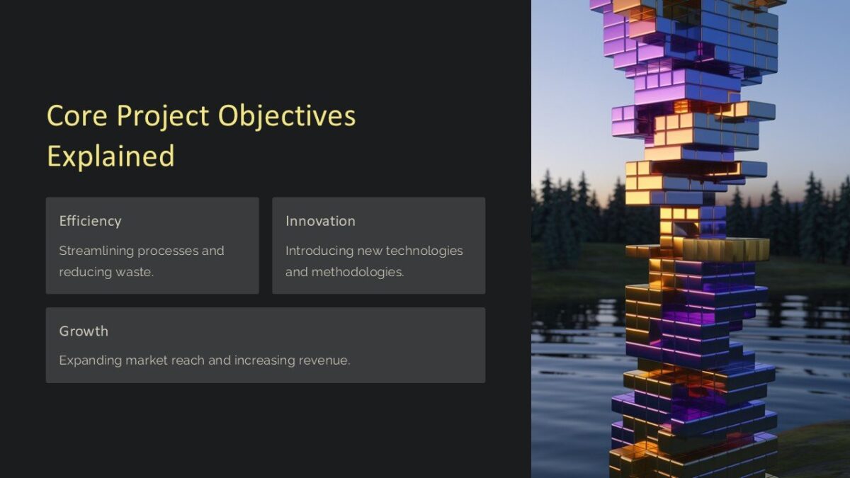 Core Project Objectives Explained PowerPoint Presentation - PPTUniverse