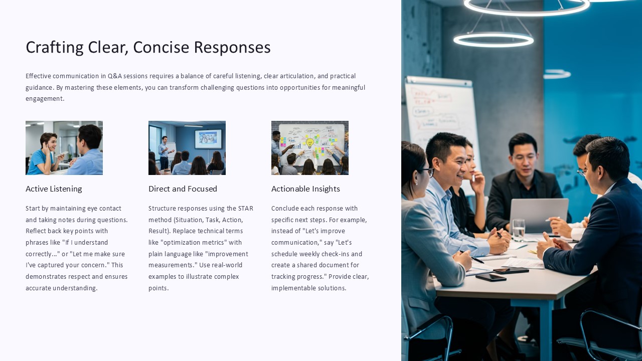 Crafting Clear, Concise Responses PowerPoint Presentation : 100% ...