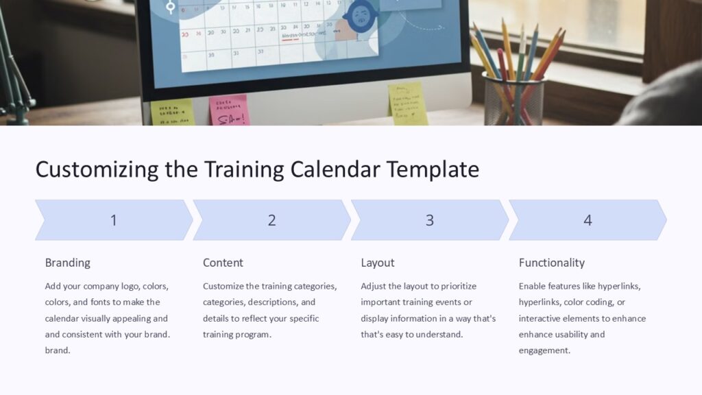Customizing the Training Calendar Template PowerPoint Presentation ...