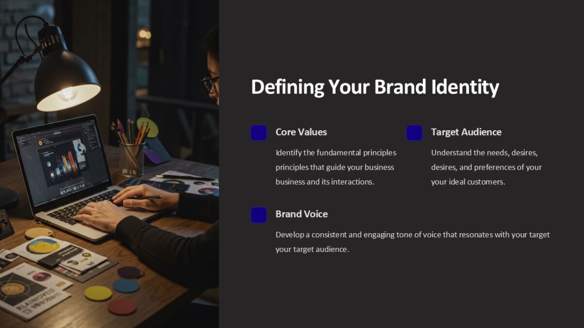 Defining Your Brand Identity PowerPoint Presentation : 100% Editable PPTx