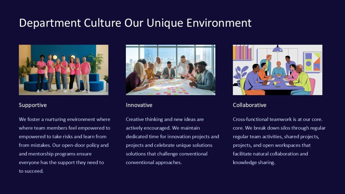 Department Culture Our Unique Environment PowerPoint Presentation - PPTUniverse