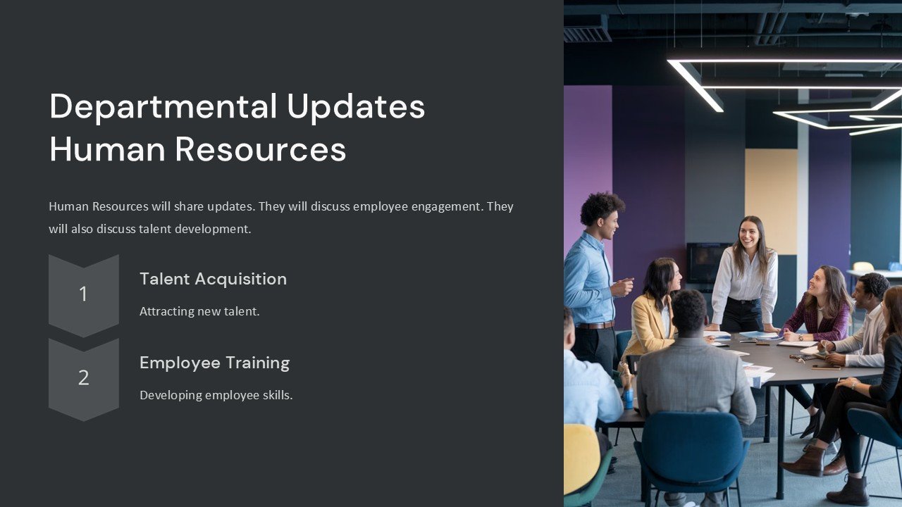 Departmental Updates Human Resources PowerPoint Presentation : 100% ...