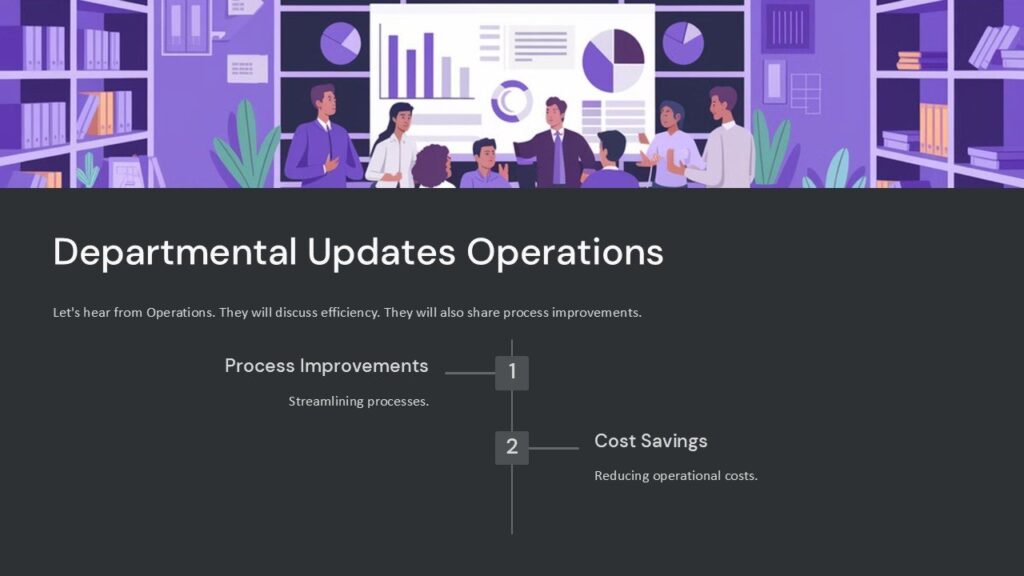 Departmental Updates Operations PowerPoint Presentation : 100% Editable ...