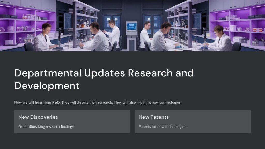 Departmental Updates Research and Development PowerPoint Presentation ...