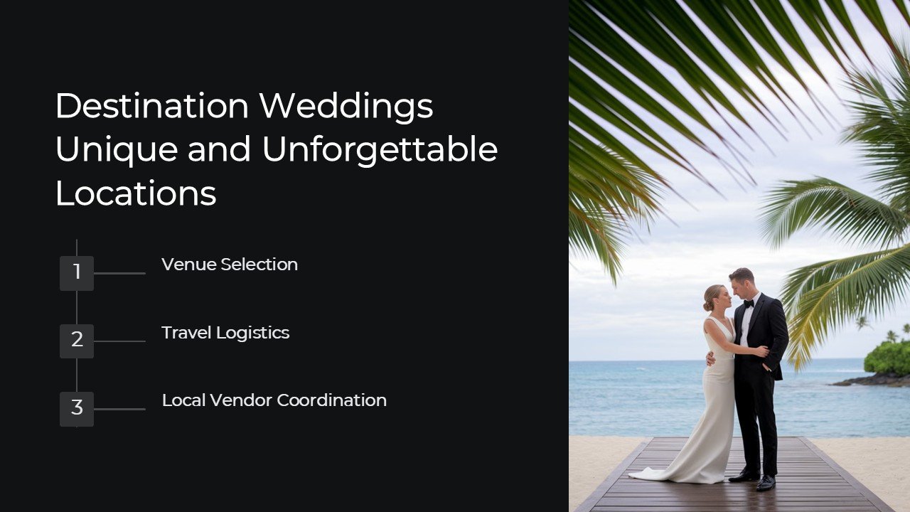 Destination Weddings Unique and Unforgettable Locations PowerPoint Presentation : 100% Editable PPTx