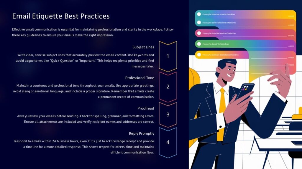 Email Etiquette Best Practices PowerPoint Presentation - PPTUniverse