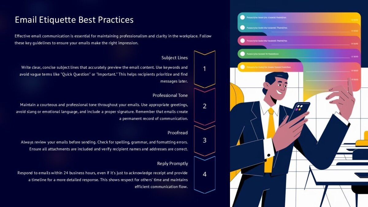 Email Etiquette Best Practices PowerPoint Presentation : 100% Editable PPTx
