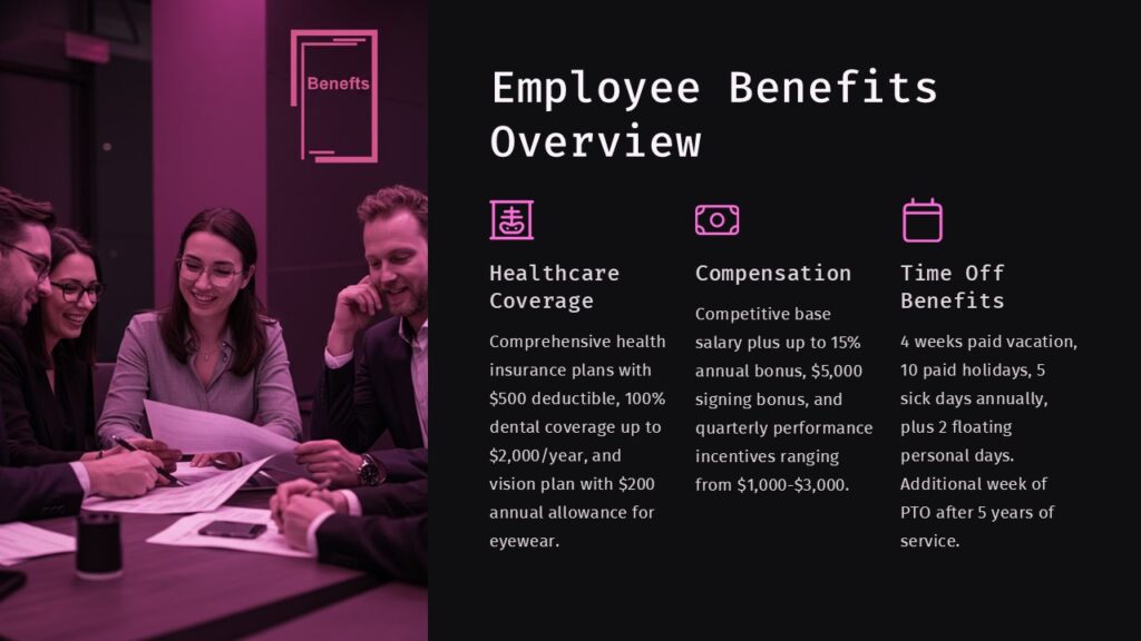 Employee Benefits Overview PowerPoint Presentation : 100% Editable PPTx