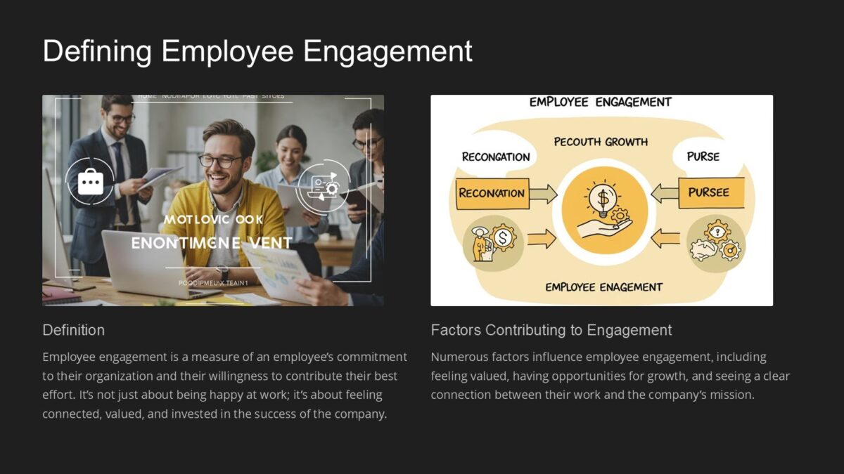 Employee Engagement Driving Productivity and Retention : 100% Editable PPTx