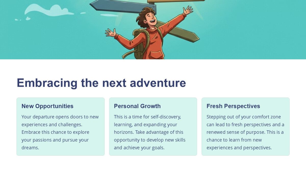 Employee Farewell PowerPoint Template - PPTUniverse