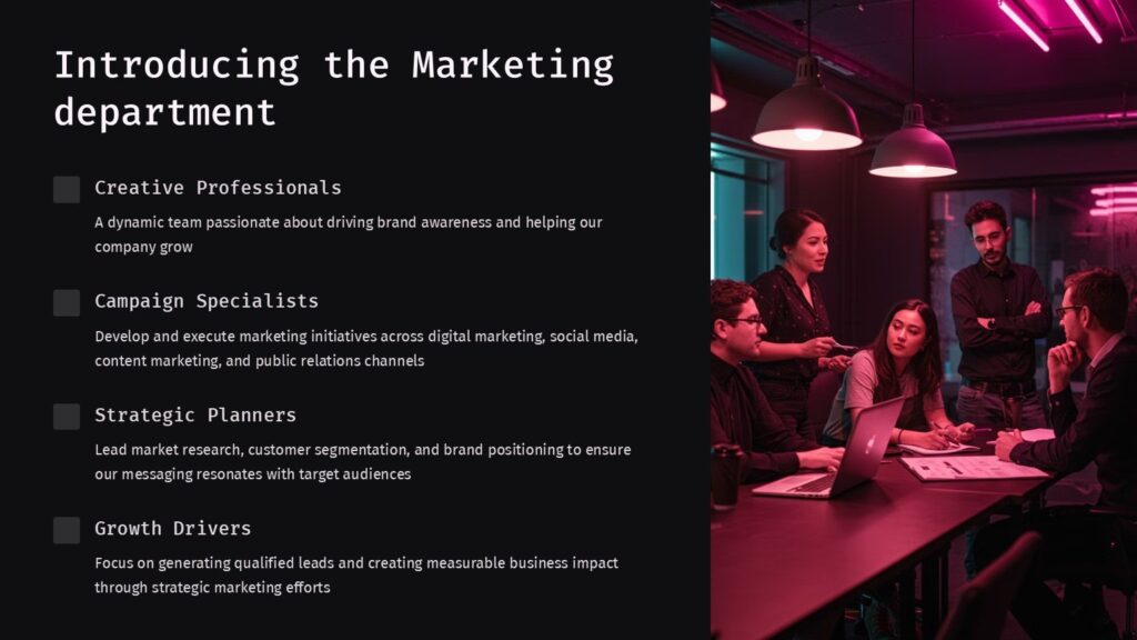 Employee Introduction In Company PowerPoint Template : 100% Editable PPTx