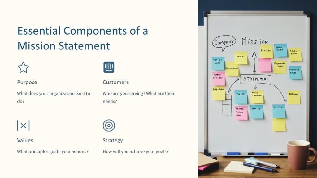 Essential Components of a Mission Statement PowerPoint Presentation ...