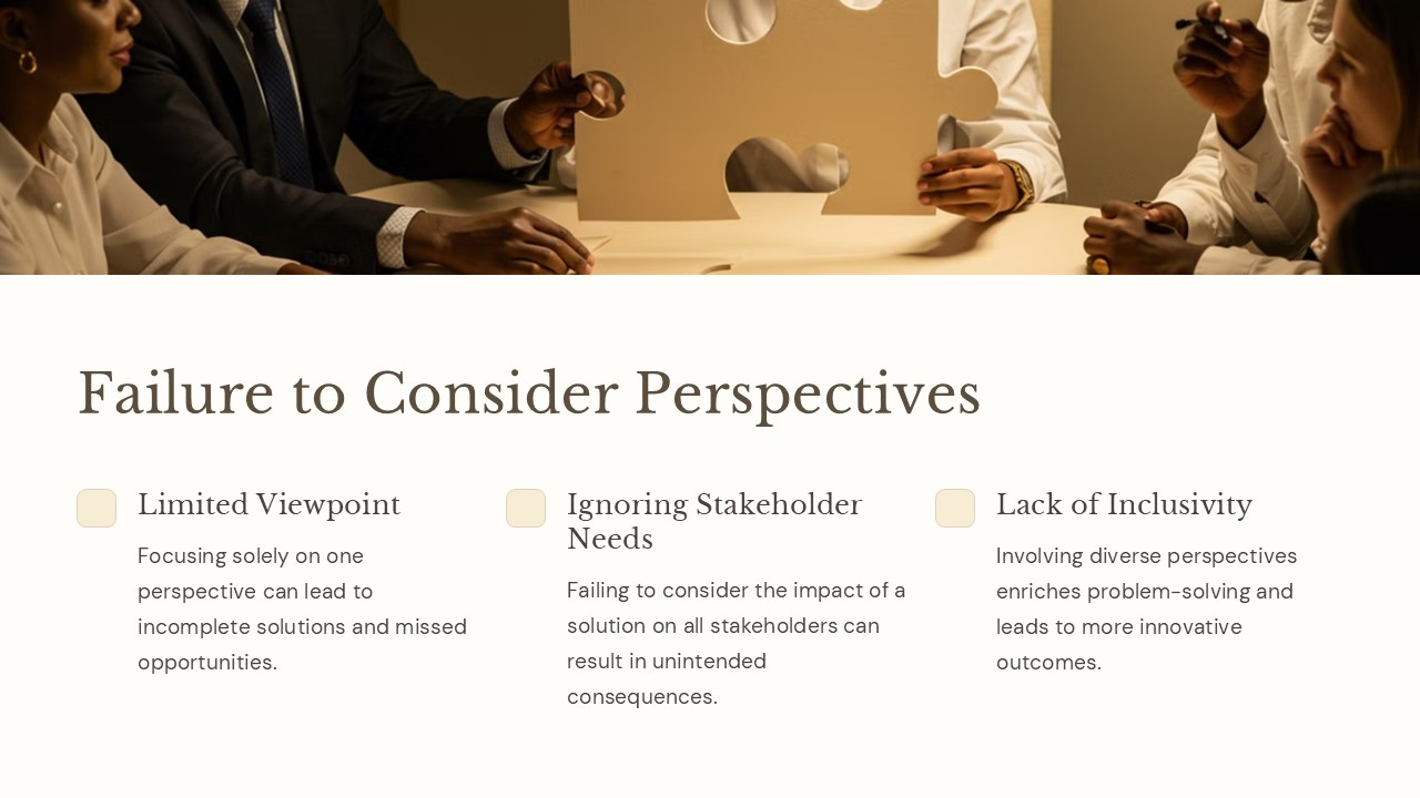 Failure to Consider Perspectives PowerPoint Presentation : 100% Editable PPTx