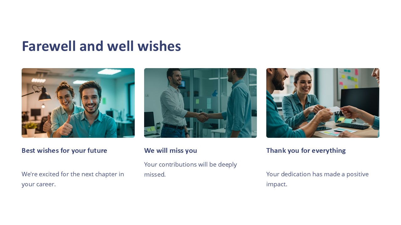 Farewell and well wishes PowerPoint Presentation - PPTUniverse