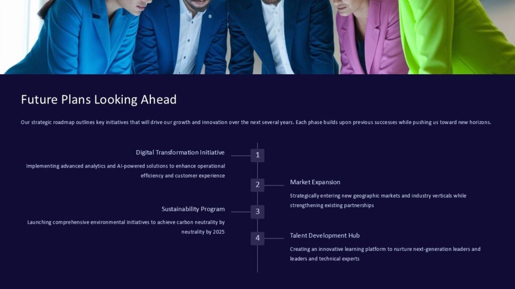 Future Plans Looking Ahead PowerPoint Presentation : 100% Editable PPTx