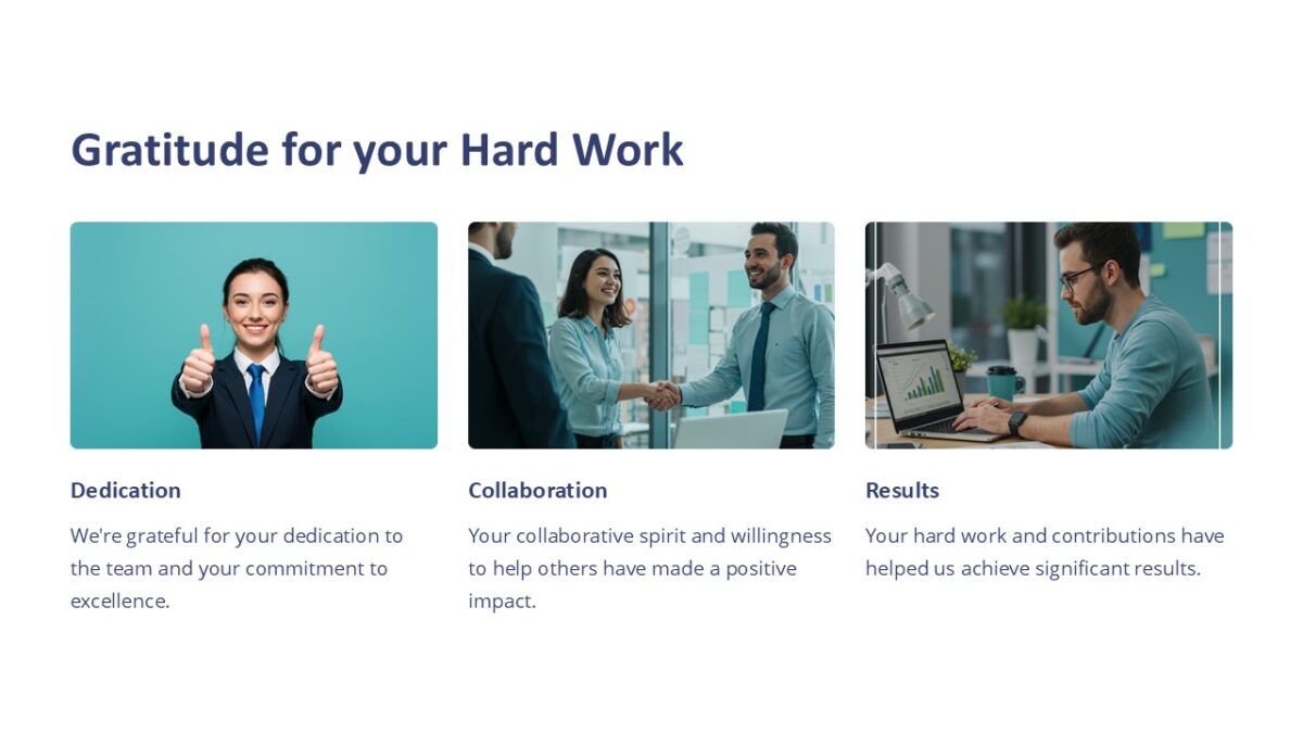 Gratitude for your Hard Work PowerPoint Presentation : 100% Editable PPTx