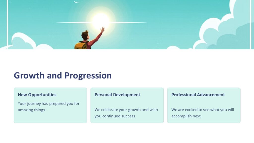 Growth and Progression PowerPoint Presentation : 100% Editable PPTx