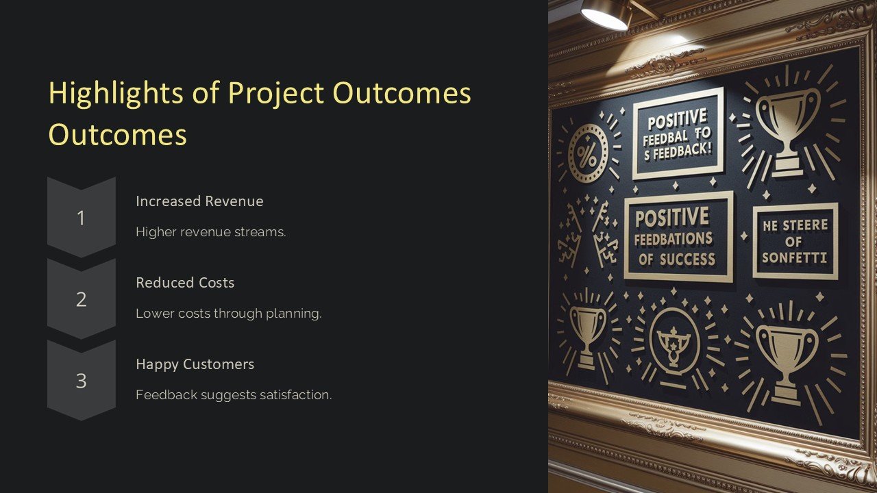Highlights of Project Outcomes PowerPoint Presentation - PPTUniverse