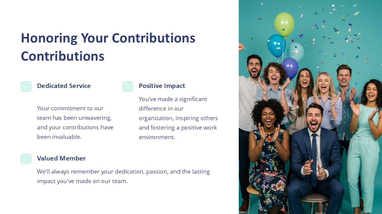 Honoring Your Contributions PowerPoint Presentation - PPTUniverse