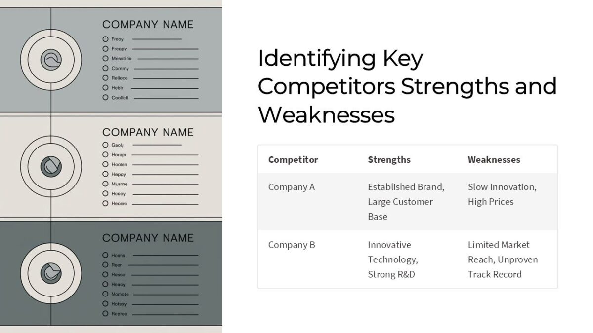 Identifying Key Competitors Strengths and Weaknesses PowerPoint ...