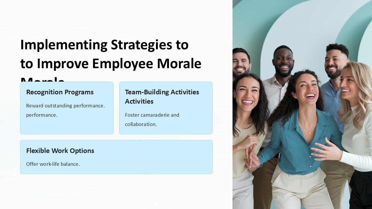 Implementing Strategies to Improve Employee Morale PowerPoint Presentation - PPTUniverse