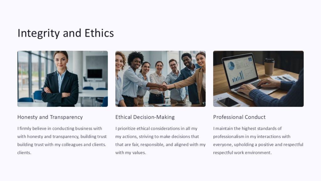 Integrity and Ethics PowerPoint Presentation : 100% Editable PPTx