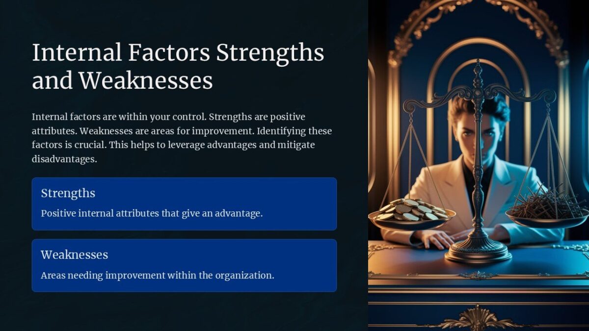 Internal Factors Strengths and Weaknesses PowerPoint Presentation : 100 ...