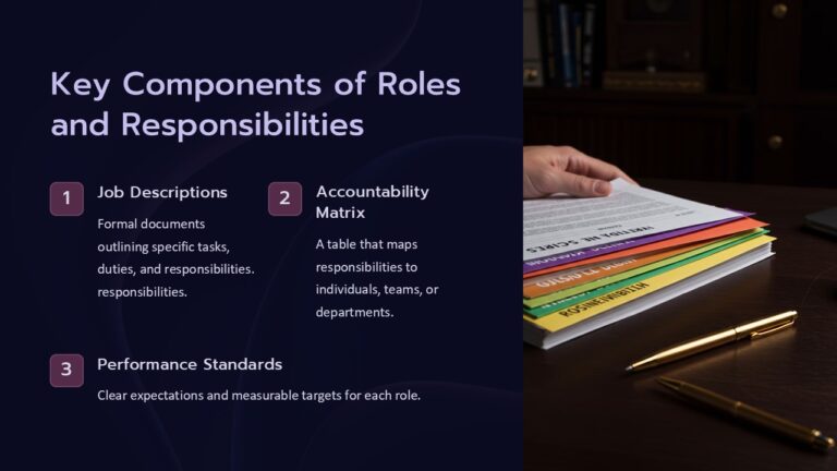 Key Components of Roles and Responsibilities PowerPoint Presentation - PPTUniverse