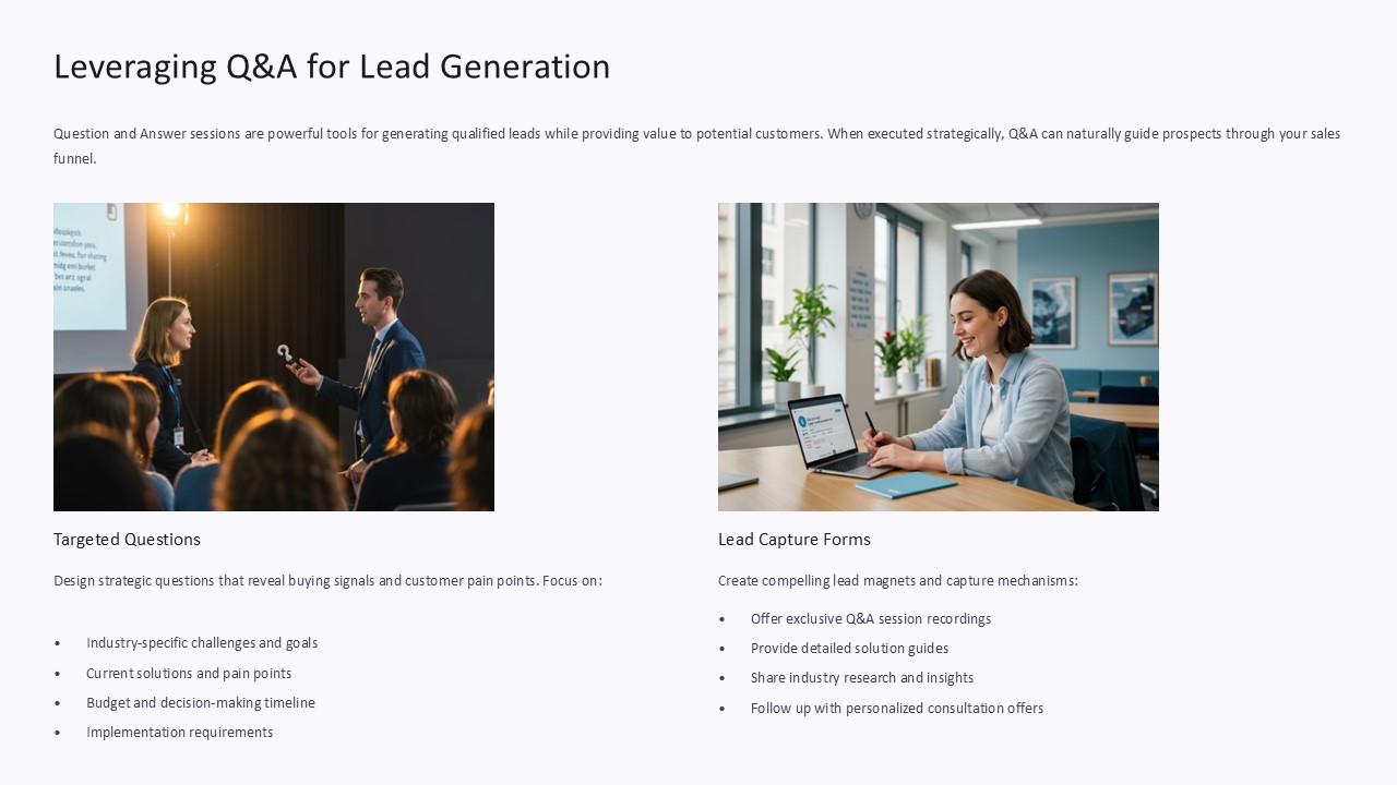 Leveraging Q&A for Lead Generation PowerPoint Presentation - PPTUniverse