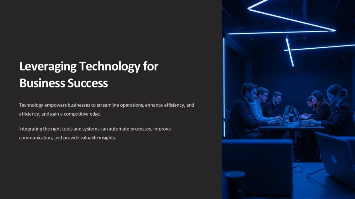 Leveraging Technology for Business Success PowerPoint Presentation ...