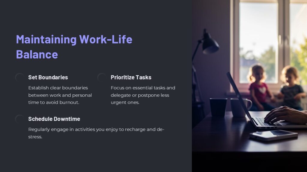 Maintaining Work Life Balance PowerPoint Presentation : 100% Editable PPTx
