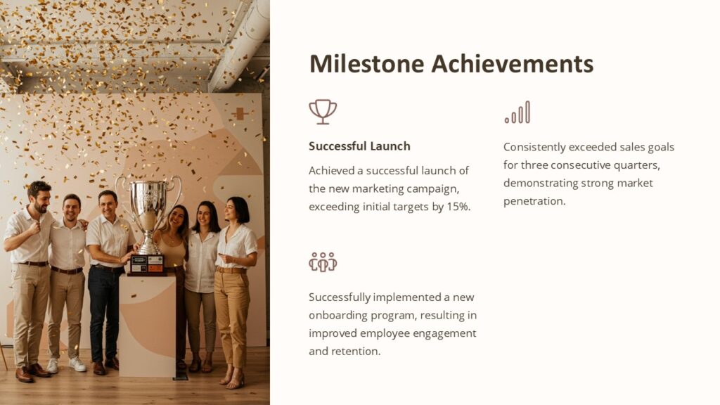 Milestone Achievements PowerPoint Presentation : 100% Editable PPTx